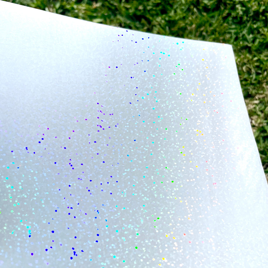 A4 confetti holo glossy cold laminate sheets 10 pack